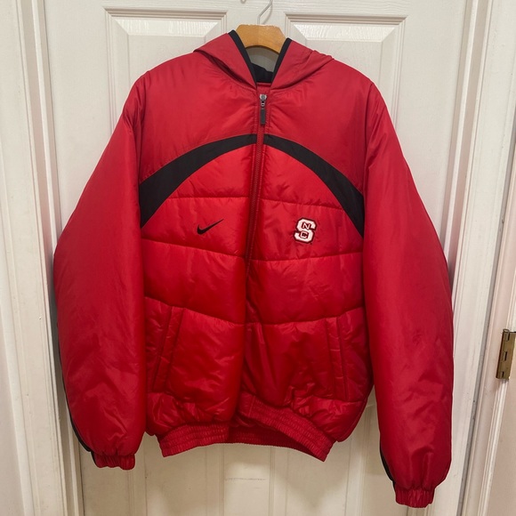 Nike | Jackets & Coats | Vintage Nc State Jacket Adult Red Nike Team ...